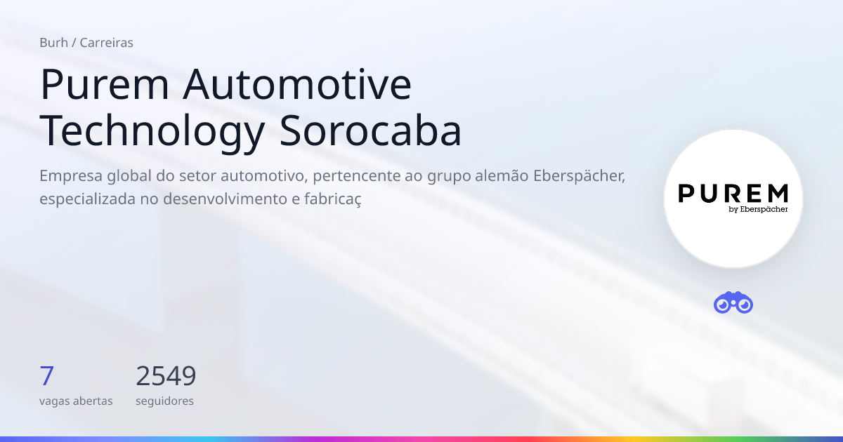 Burh - Trabalhe em Purem Automotive Technology...